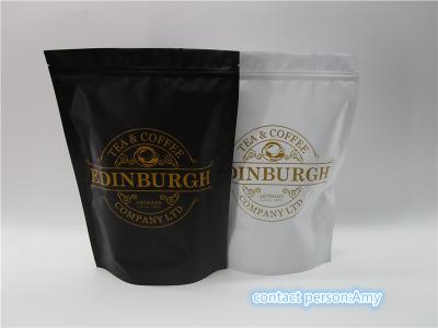 China Stand up coffee Plastic Pouches Packaging , aluminum foil coffee bags degassing valve for sale