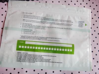 China microwave steriliser stand up zip lock bag with custom printed for sale