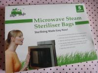 China Laminated Material standd up Microwave Steriliser Pouch Bag with k for baby bottle/zipper microwave sachet for sale