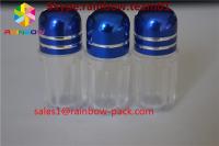 China Small sex  empty medicine bottles with aliminum foil cap , bullet shell casing for sale