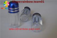 China Small sex  empty medicine bottles with aliminum foil cap , bullet shell casing for sale