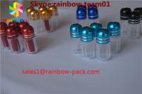 China Small sex  empty medicine bottles with aliminum foil cap , bullet shell casing for sale