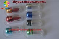 China capsule shaped container sex pill bottle container Pills Shape Bottle With Metal Cap plastic pill bottles for sale