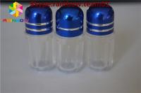 China Plastic container capsule sex pill bottle with metal cap wholesale pill bottles capsule shape container for sale