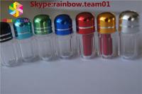 China small female sex tablets bottles with metal cap sex pill packaging capsule bottle with printed cap sex capsule packaging for sale