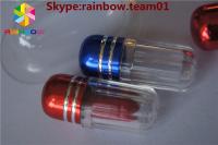 China Plastic container capsule sex pill bottle with metal cap capsule shape container wholesale pill bottles pills capsule for sale