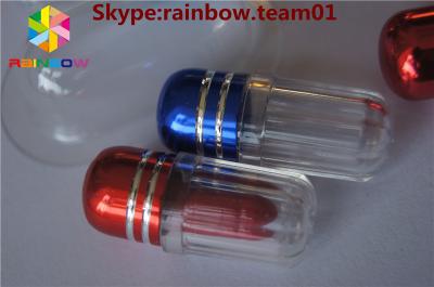 China Plastic container capsule sex pill bottle with metal cap capsule shape container wholesale pill bottles pills capsule for sale