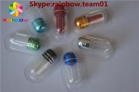 China Plastic container hexagonal shape capsule bottle with aluminum foil cap for single capsule pakcaging/single capsule pack for sale