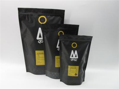 China Self Standing aluminum foil zip lock bag Coffee Bean Packaging With Valve for sale
