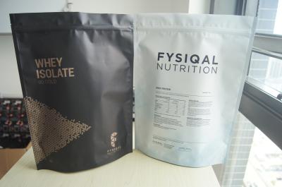 China Stand Up Aluminum Foil Whey Protein Powder Bags For 480g for sale