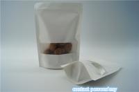 China In Stock Clear Window Kraft Paper Pouches Resealable Zipper For Food Packaging for sale