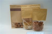China Kraft Paper Resealable k Stand Up Pouches / Food Packaging Pouches for sale