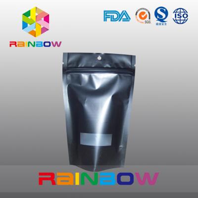 China Reusable Matte Black Doypack k Coffee Bag Gravure Printing Moisture Proof for sale