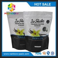 China matte finish aluminum foil Stand up resealable nutrition supplements protein powder packaging for sale