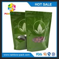 China Resealable aluminum foil  Stand up k bag with clear window for tea packaging for sale