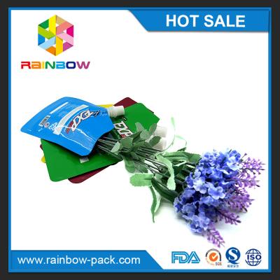 China Resealable Plastic Pouches Packaging Printed Liquid Stand Up Spout Pouch With Zipper for sale