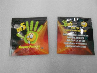 China California Dream Herbal Incense Packaging Flat Zipper Pouches Chemical Pill THC Sachet for sale