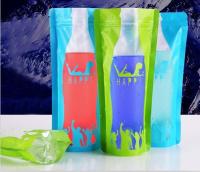 China Clear Printed Summer Drink Plastic Pouches Packaging With 400ml 500ml 600ml for sale