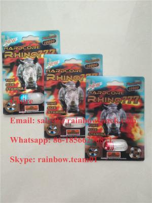 China Newest 3D printed male enhancement pill plastic fold card Rhino 25 / Crazy Rhino 50k blister packaging for sale