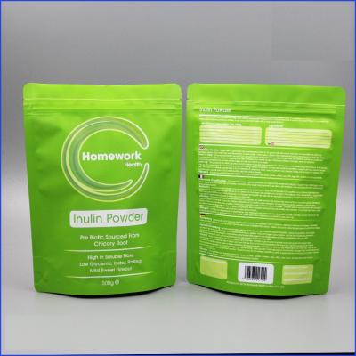 China Matte White Doypack Plastic Pouches Packaging Zipper Top Plastic Coffee Bag With Valve for sale