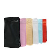 China resealable laminated aluminum foil block flat bottom food Plastic packaging coffee bag 500g 1kg with valve for sale