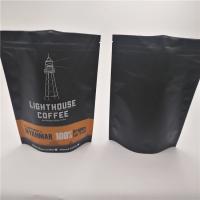China reusable matt black stand up pouch Plastic Pouches Packaging for coffee bean for sale