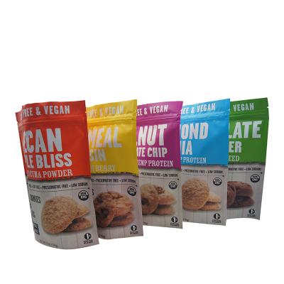 China Stand Up Zipper Bag Plastic Pouches Packaging For Chocolate Chip Cookies Biscuit for sale