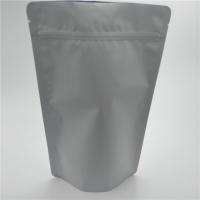 China 1lb Matte White Plastic Resealable Stand Up Coffee Pouch With Valve for sale