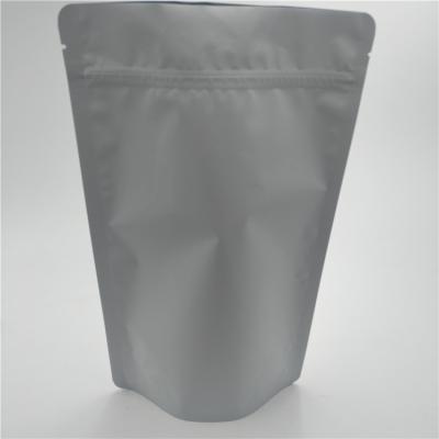 China 1lb Matte White Plastic Resealable Stand Up Coffee Pouch With Valve for sale