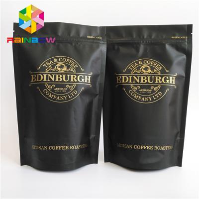 China Plastic zipper Bottom Gusset Bags 500g stand up resealable coffee k pouch for sale