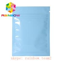 China Plain golden mylar k aluminium foil pouches for tea leaf packaging / Mini 3 side sealed sachet for sale