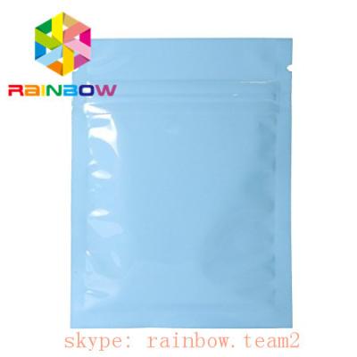 China Plain golden mylar k aluminium foil pouches for tea leaf packaging / Mini 3 side sealed sachet for sale
