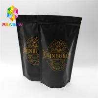 China custom matte finish Plastic Pouches Packaging aluminum foil coffee bag with valve and zipper for sale