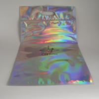 China Plastic Snack Food Packaging Holographic Tear Notch Mylar Bag Laser Line for sale