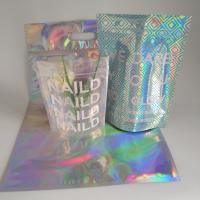 China Plastic Snack Food Packaging Holographic Tear Notch Mylar Bag Laser Line for sale