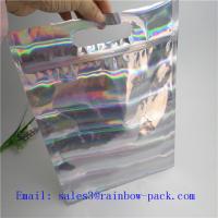 China Silver Stand Up Bag Holographic Small k Seal Sachet food pouch packaging for sale