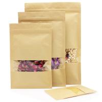 China Clear Front Customized Paper Bags Zip Lock Three Side Seal Packaging Bag For Candy Nuts for sale