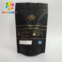 China Stand Up Plastic Pouches Packaging Coffee Bag With Zipper And Valve for sale