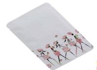 China Custom Printed Three Side Sealed White Color Sample Plastic Packaging Bag For Face Mask for sale