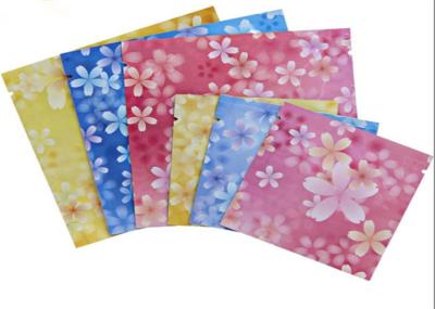 China Customized Three Side Sealed Pink Color Cosmetic Bag Packaging For Mask for sale