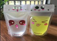 China Juice Drink Stand Up Bags Custom Printing CMYK Color FDA Certificate With Handle for sale