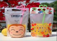 China Juice Drink Stand Up Bags Custom Printing CMYK Color FDA Certificate With Handle for sale