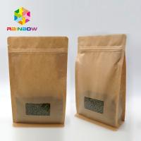 China Window Kraft Paper Bags Zipper Top Sealing Customized Color For Food Packaging for sale