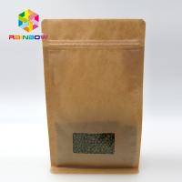 China Window Kraft Paper Bags Zipper Top Sealing Customized Color For Food Packaging for sale
