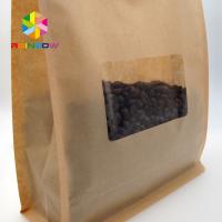 China Window Kraft Paper Bags Zipper Top Sealing Customized Color For Food Packaging for sale