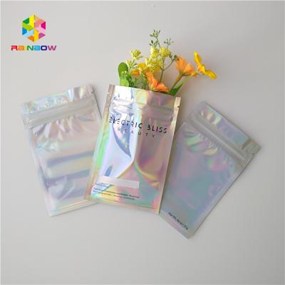 China Holographic Cosmetic Packaging Bag 100 - 160 Micron Thickness Environment Friendly for sale