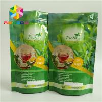 China Food Grade Stand Up Zipper Pouch Plastic Heat Sealed For Tea / Coffee for sale