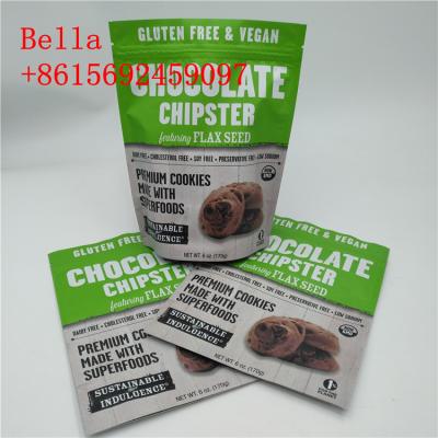 China Customization Color Aluminum Foil Bags Zipper Top Handle For Cookie Packaging for sale