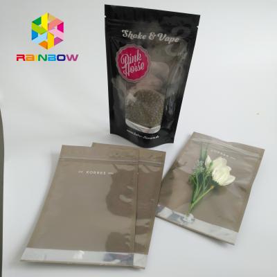 China Clear Window Stand Up Pouch Bags For Food / Candy / Coffee 10000 MOQ for sale