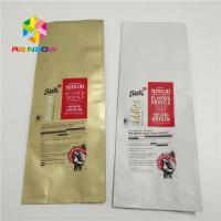 China Big Size Plastic Pouches Packaging , Aluminum Foil Bags With Valve Quad Seal Side for sale